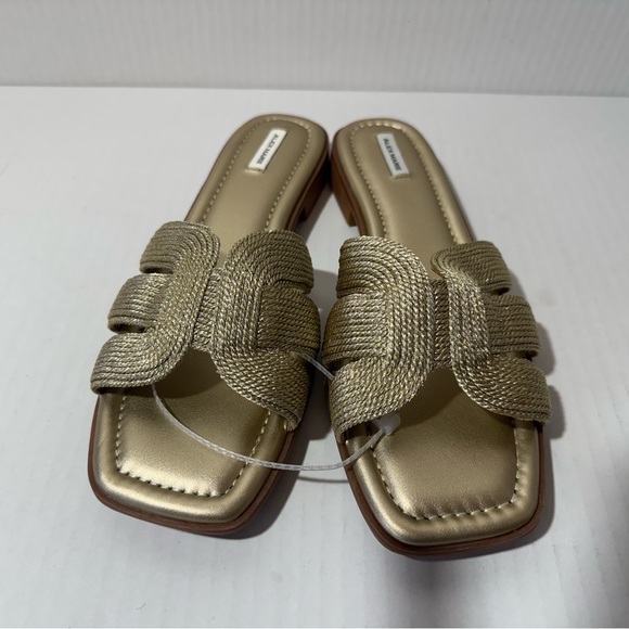 Alex Marie | Shoes | Alex Marie Gold Sandals With Textured Bow | Poshmark